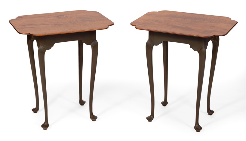 PAIR OF ELDRED WHEELER QUEEN ANNE-STYLE TABLES by Eldred Wheeler (Co ...