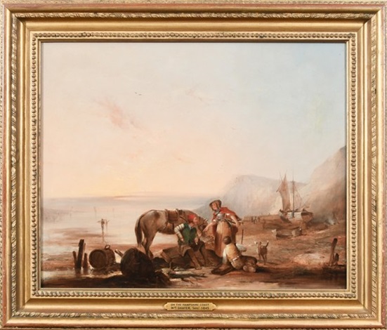 Fisher folk on the Hampshire coast by William Shayer the Elder on artnet