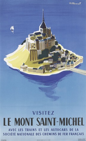 Visitez Le Mont Saint-Michel poster by Bernard Villemot on artnet