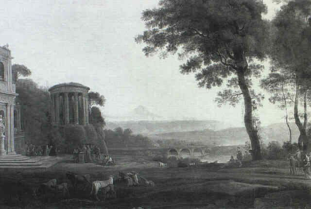 Paysage avec le Pere de Psyche sacrifiant au Temple dApollon by Claude ...