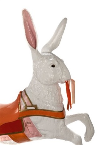 ANTIQUE AMERICAN PAINTED CAROUSEL RABBIT by G.A. Dentzel Company on artnet