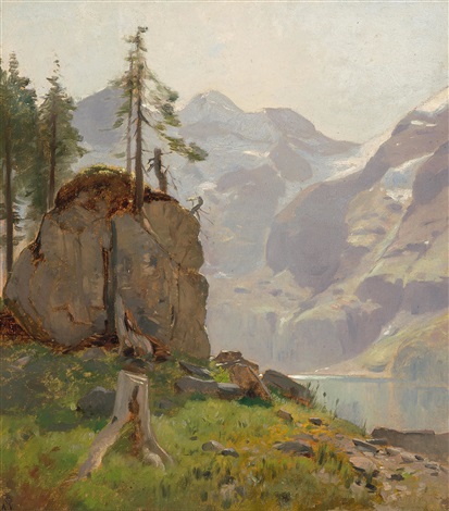 Der Öschinensee by Auguste Louis Veillon on artnet