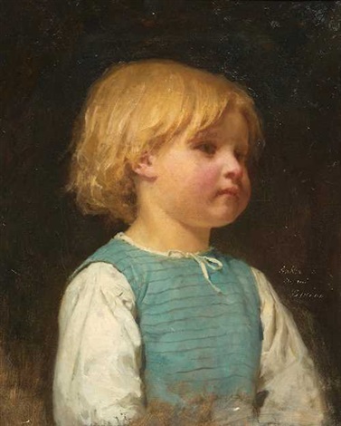 Portrait of a girl by Albert Anker on artnet