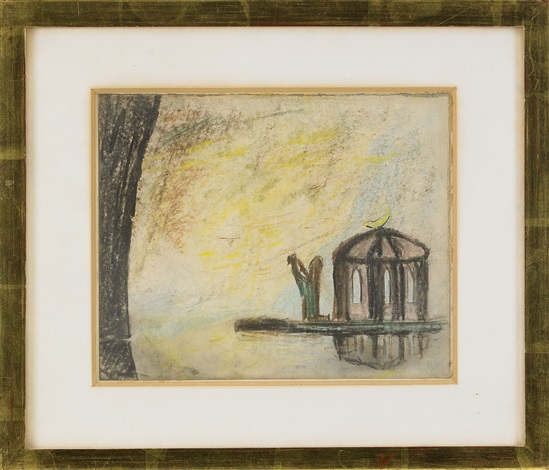 I bön vid templet by Carl Fredrik Hill on artnet