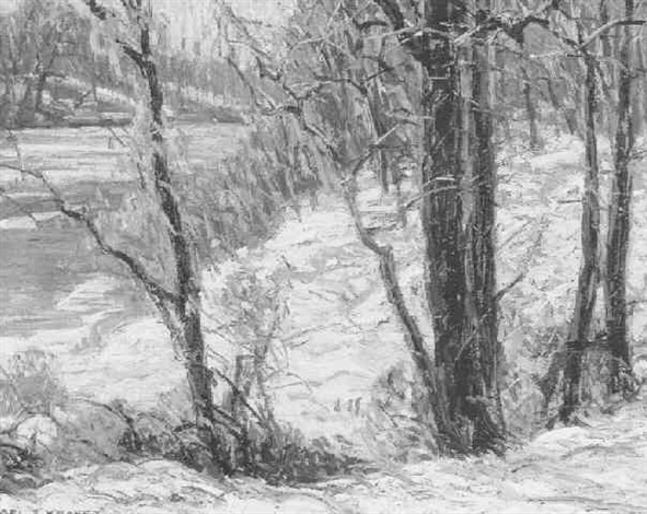 Winter landscape by Carl Rudolph Krafft on artnet