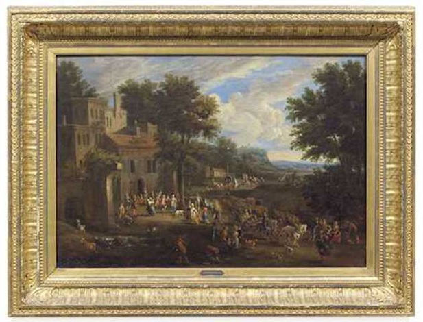 Lively village scene by Mathys Schoevaerdts on artnet