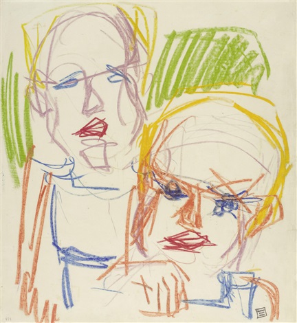 Zwei Figuren by Albert Müller on artnet