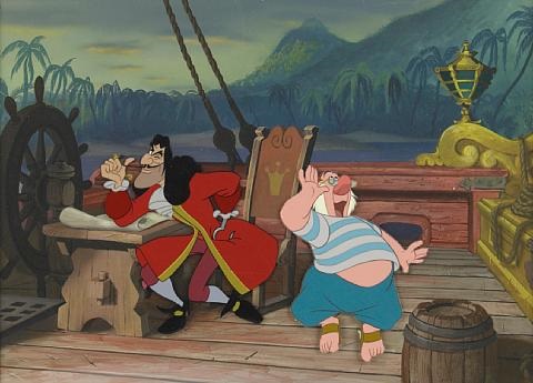 Captain Hook and Smee on their ship from Peter Pan by Walt Disney ...
