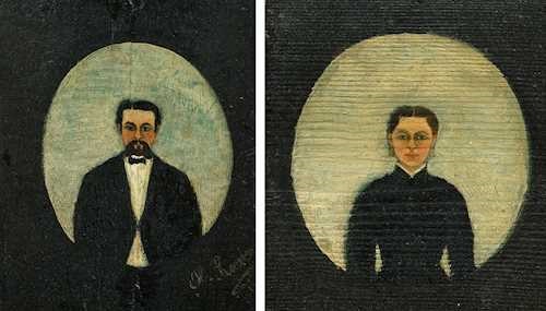 Pair of works Portrait de M. Steven Portrait de Mme Steven by Henri ...