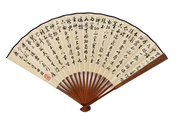 CHRYSANTHEMUMS AND CALLIGRAPHY IN CURSIVE SCRIPT by Tian Huan and Miao ...