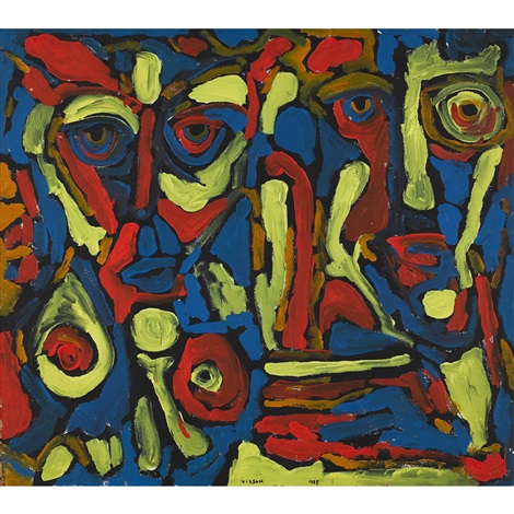 Composition aux visages by Philippe Visson on artnet