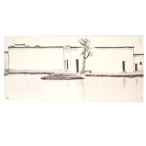 River Village by Wu Guanzhong on artnet