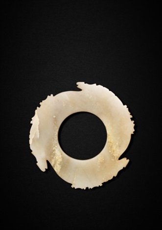 A rare jade notched disc, Neolithic period - Shang dynasty on artnet