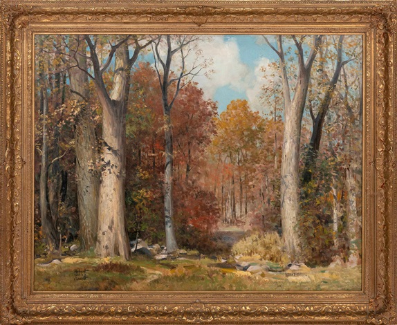 A Forest Scene. by Robert Wesley Amick on artnet