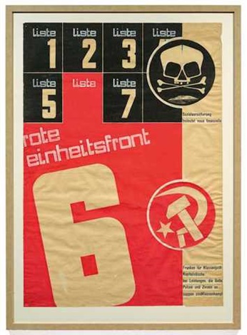 Design for an election poster Liste 6. Rote Einheitsfront by Theo ...