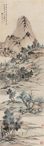 溪亭翠山 Landscape by Wang Xuehao on artnet