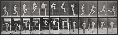 Man jumping, running, straight high jump from The Animal Locomotion ...