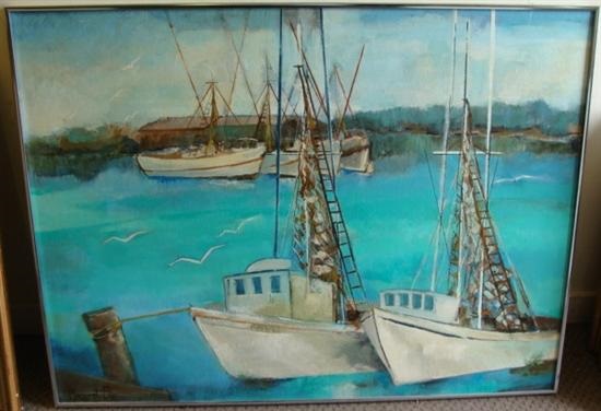 Fishing boats by Margaret Fly on artnet