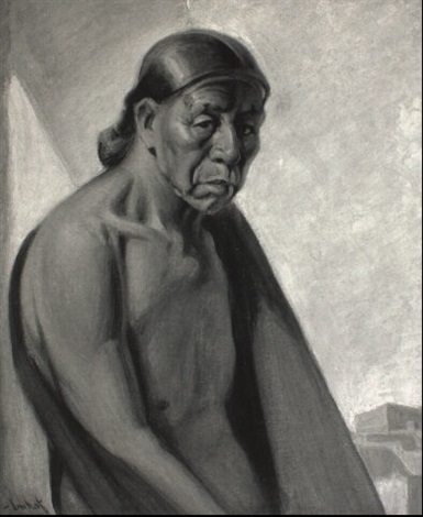 Indian with blanket by Joseph A. Imhof on artnet