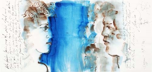 Porträt eines Paares im Profil by Hans Erni on artnet