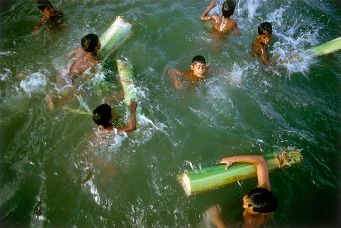 Indian Boys in Ganges by Will McBride on artnet