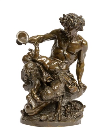 Satyr and two infant satyrs by Clodion on artnet