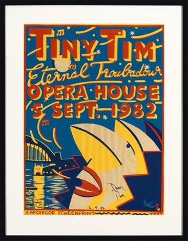 Eternal Troubadour Tiny Tim, Opera House by Martin Sharp on artnet