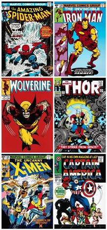 PORTFOLIO OF 6 ICONIC MARVEL COMICS COVERS by Marvel Comics on artnet