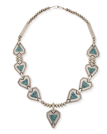 An Alvin Lula Begay Navajo reversable necklace by Alvin and Lula Begay ...