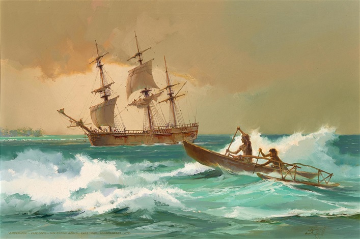 Endeavour Captain Cook, Navigating Reefs Cape York Torres Strait by Bob ...