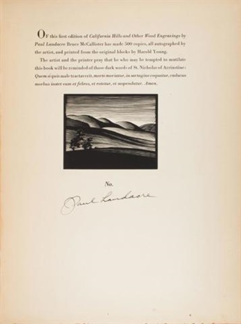 California Hills and Other Wood Engravings by Paul Landacre on artnet