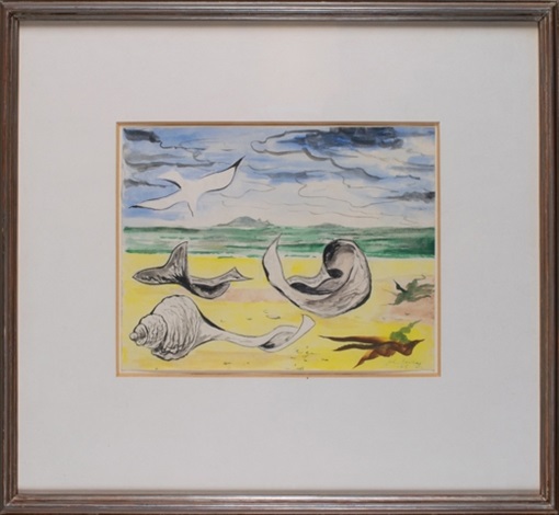 Seashells and seagull by John Banting on artnet
