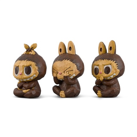 Three Wise Labubu Series Dont Hear, Dont See, Dont Speak Set of Three 三 ...