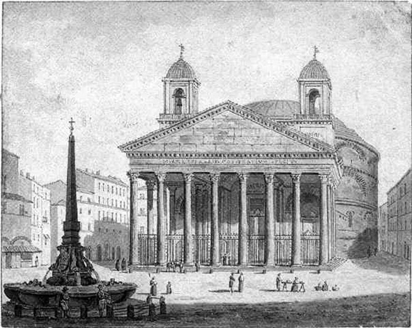 Die Piazza Rotonda mit dem Pantheon in Rom by Daniel Dupre on artnet