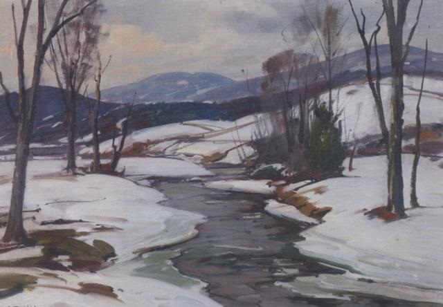A stream in winter by Aldro Thompson Hibbard on artnet