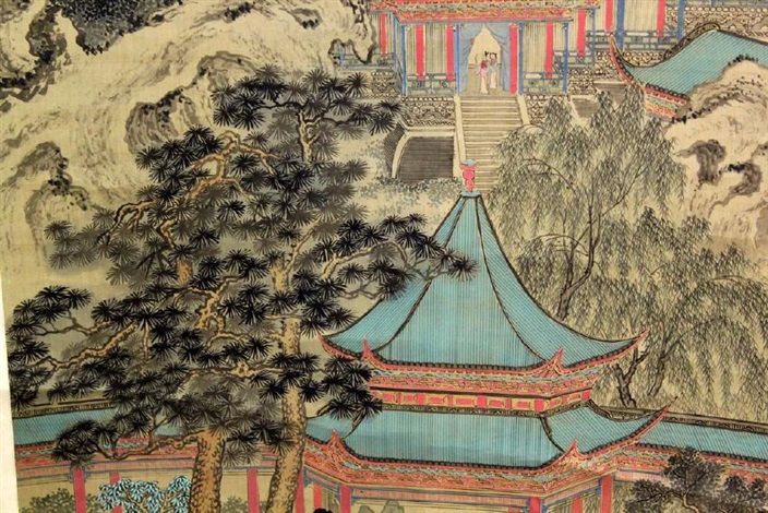 A CHINESE PAINTING WITH DELICATED CALLIGRAPHY BY JING by Wang Hui on artnet