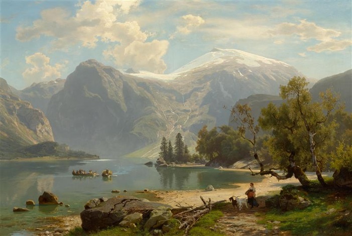 Hintersee in Bavaria by August Wilhelm Leu on artnet
