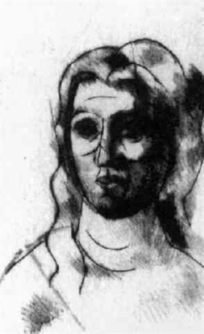 Tête de femme Porträt Eva Gouel by Pablo Picasso on artnet