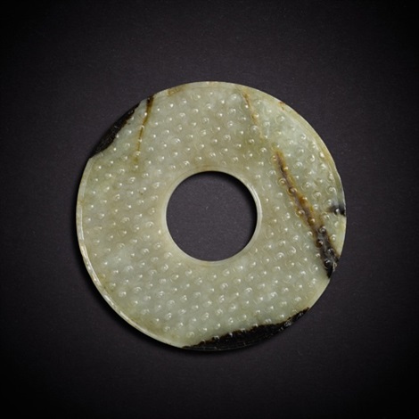 A white jade disc, bi, Western Han dynasty on artnet