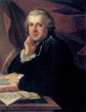 A portrait of a cleric at his desk by Robert Jacques Francois Faust ...