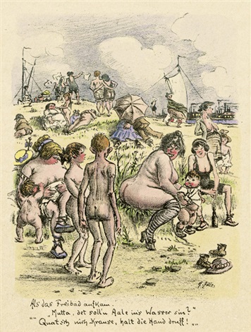 Als das Freibad aufkam pl.36 from Zwangslose Geschichten und Bilder by ...