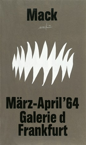 Galerie d Frankfurt by Heinz Mack on artnet