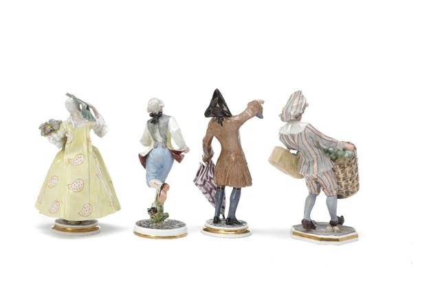 Four porcelain figurines by Hans Tegner and Jens Jacob Bregnø on artnet