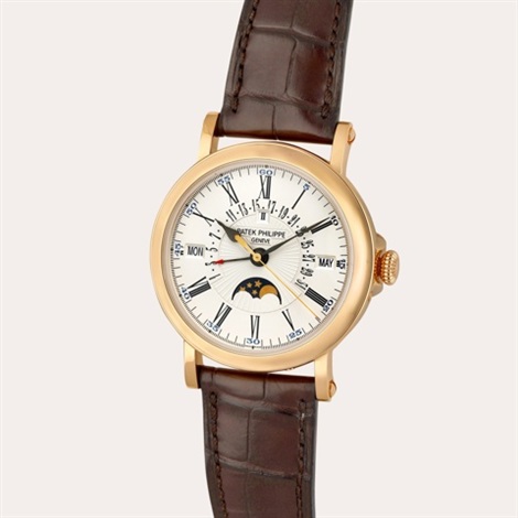 Patek Philippe Reference 5159 A pink gold perpetual calendar wristwatch ...