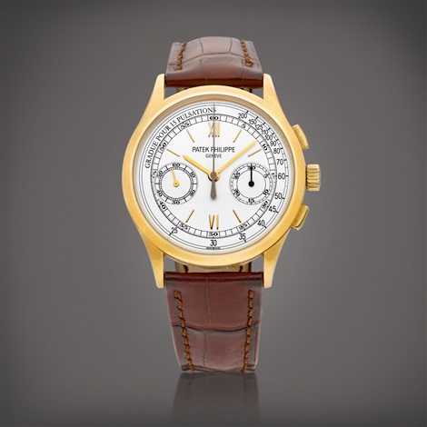 Patek Philippe Reference 5170 A yellow gold chronograph wristwatch with ...