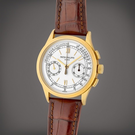 Patek Philippe Reference 5170 A yellow gold chronograph wristwatch with ...