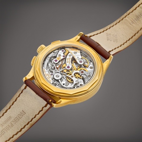Patek Philippe Reference 5170 A yellow gold chronograph wristwatch with ...