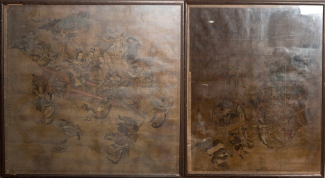 TWO CHINESE FRAME PAINTINGS OF DEITIES by Chinese School on artnet