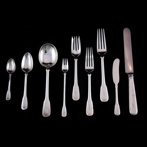 A 103 PC TIFFANY HAMILTON STERLING SILVER FLATWARE SERVICE by Tiffany & Co. on artnet