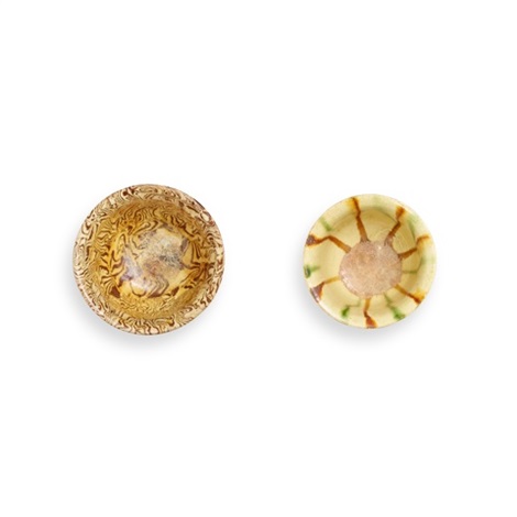 A sancai-glazed cup and a yellow-glazed marbled cup, Tang dynasty on artnet